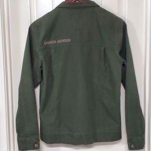 Under Armour | Jackets & Coats | Under Armour Green Denim Army Jacket ...